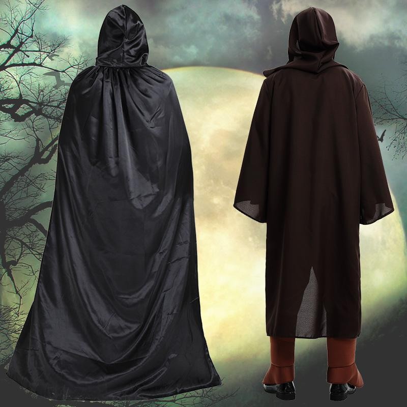 Halloween Cloak Adult Red Black Cloak Death God Cloak Black Vampire ...