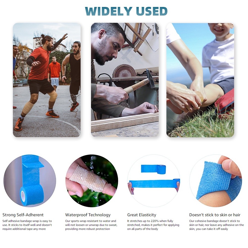 Sports Self-adhesive Elastic Bandage for Foot and Basketball Ankle ...