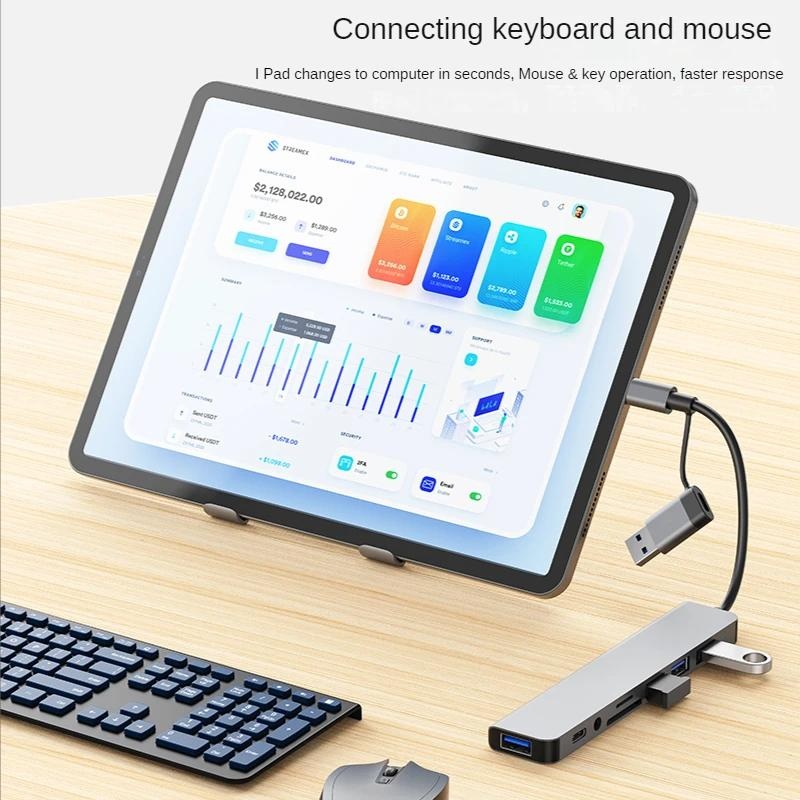 (Local Shipment) 8 In 2 USB HUB USB A Type C Hub Concentrator Docking ...