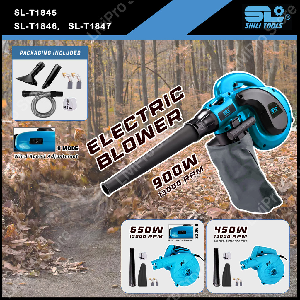 Shili Tools Electric Blower 2 in 1 Air Blower Vacuum 450W 650W 900W ...