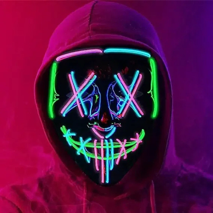 Led Mask Halloween Carnival Christmas Masquerade Party Night Club ...