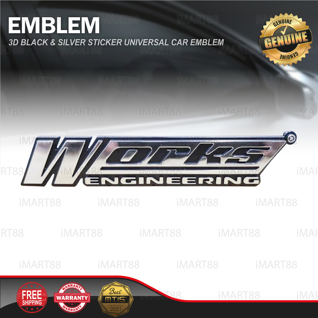 Works Engineering Car Emblem Logo Medal Decoration Sticker Accessories ...