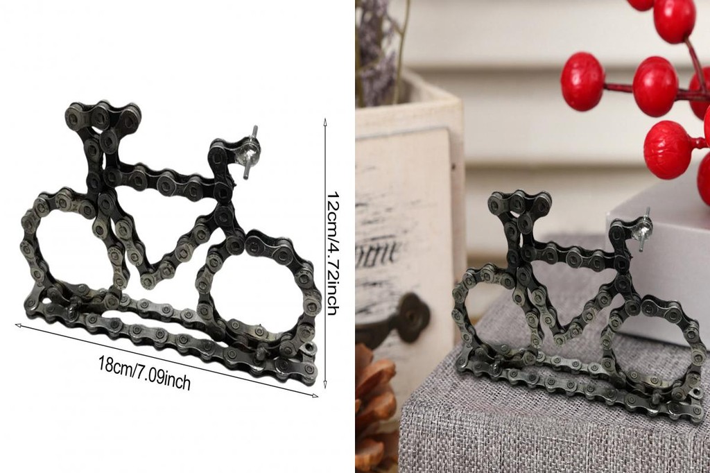 manclothescase Small Bicycle Ornament Metal Bike Chain Decoration ...