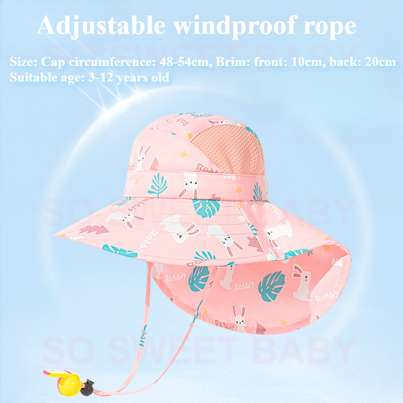 Topi Budak Kanak Kanak Kids Children Hat Bucket Hat UV Protection Big ...