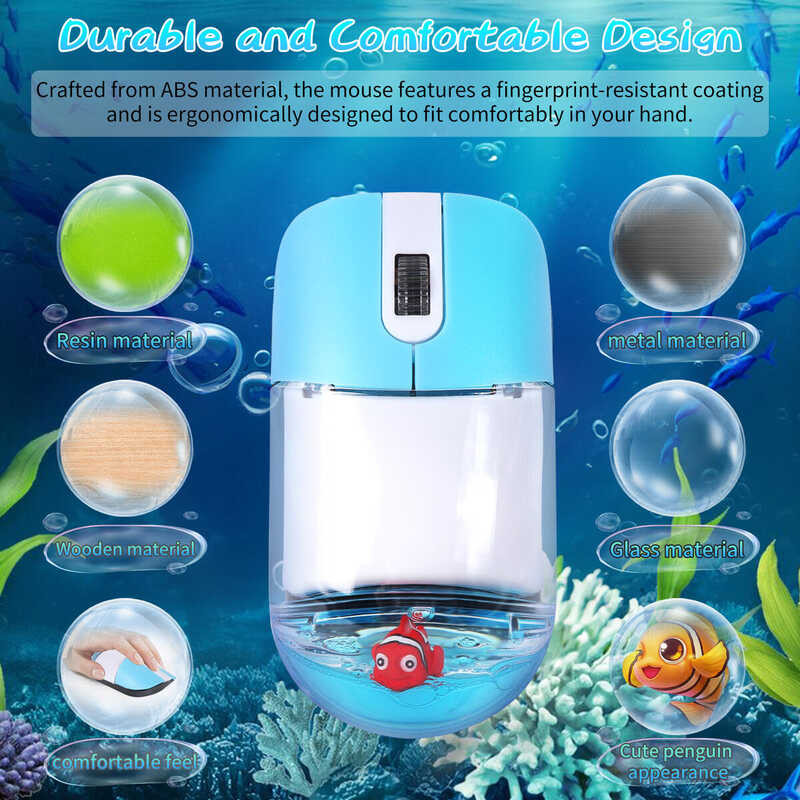 Frutiger Aero Aqua Liquid Mouse Cute Floating Aquarium Animal Mause 2 ...