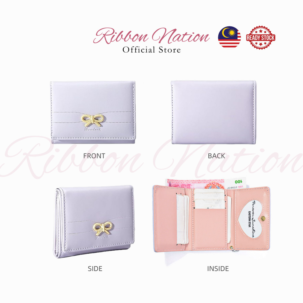 🎀 🇲🇾 𝐑𝐄𝐀𝐃𝐘 𝐒𝐓𝐎𝐂𝐊 🇲🇾🎀 Ribbon Wallet Cute Waterproof Dompet Student ...
