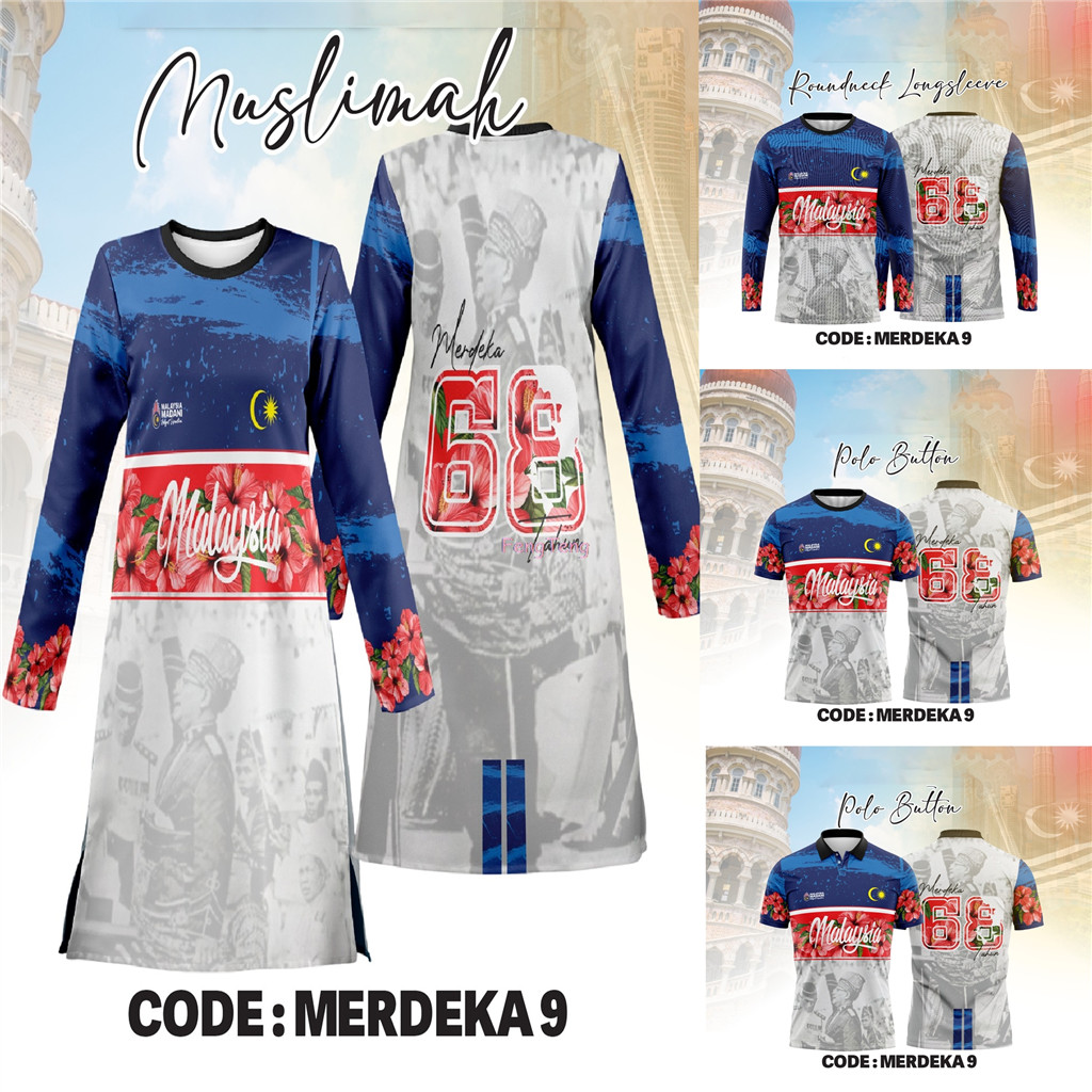 Merdeka 68 Merdeka Muslim Clothing 2025 Malaysia Merdeka 68 Special ...