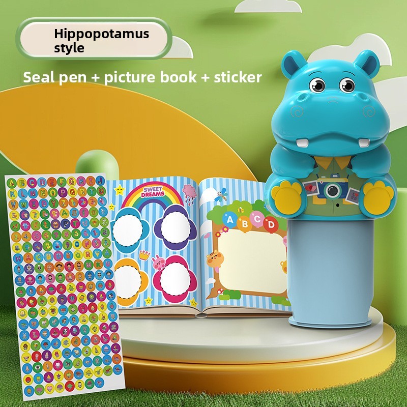 Seal Plastic Stamp Set For Kids With Sticker Sheets And Coloring Books ...