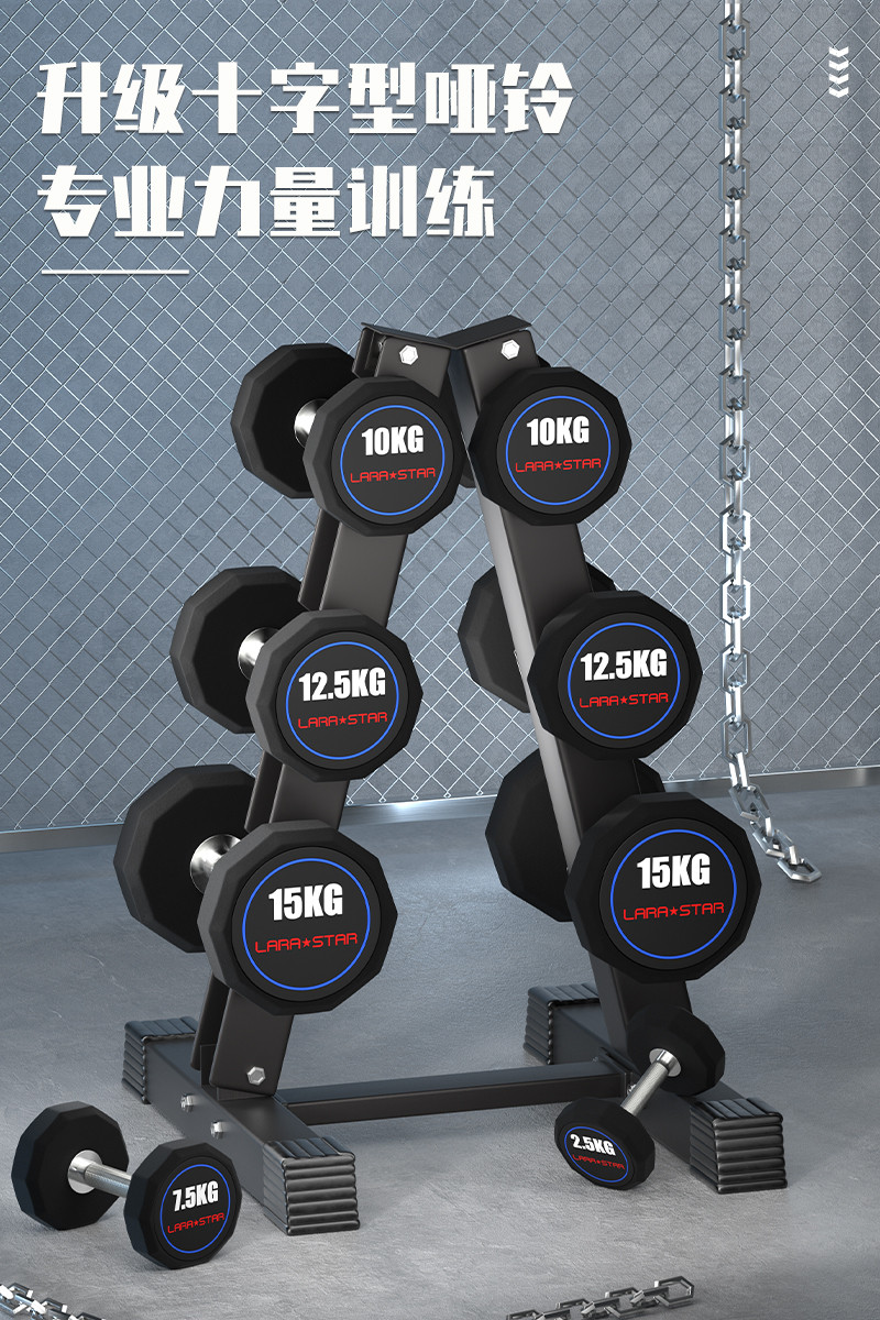 Laura Star LS3094 Fixed Dumbbell Men's Gym Equipment Professional Pair ...