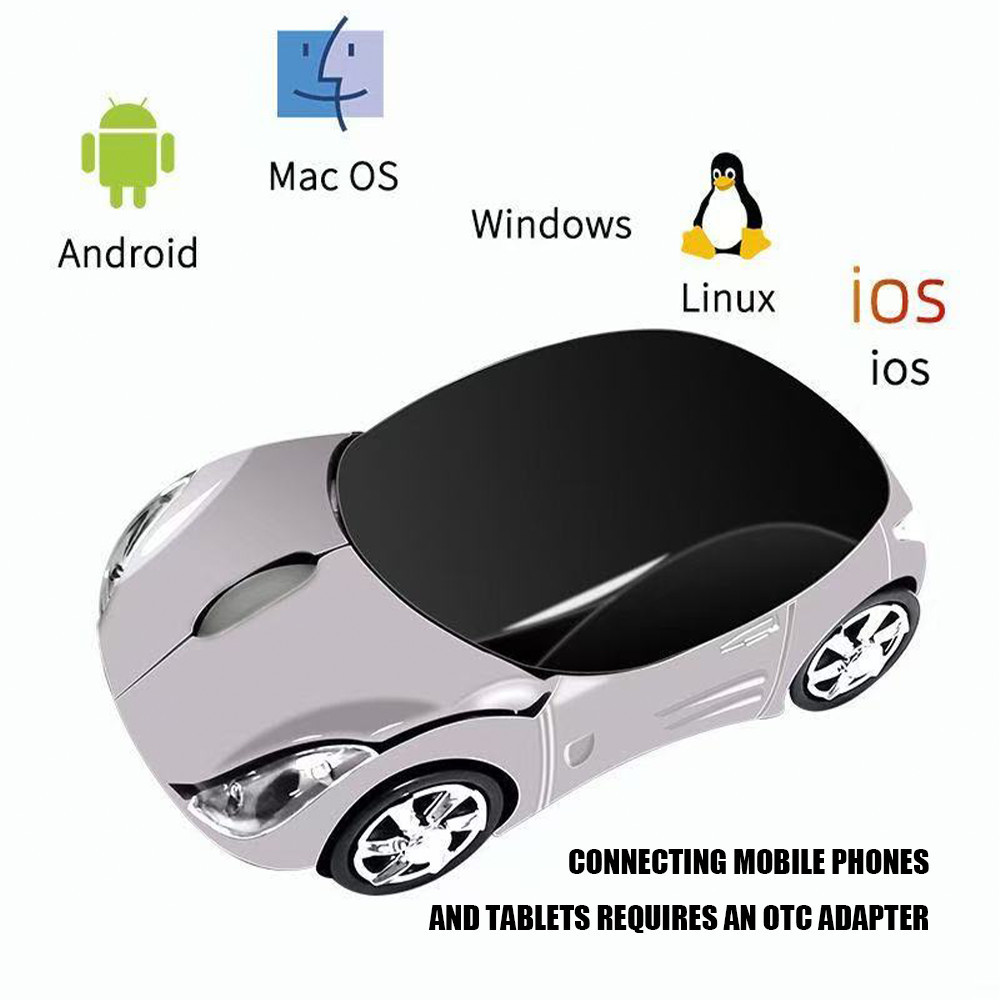 2.4GHZ Car Wireless Bluetooth Mouse Cool Car Shape Portable Mice ...