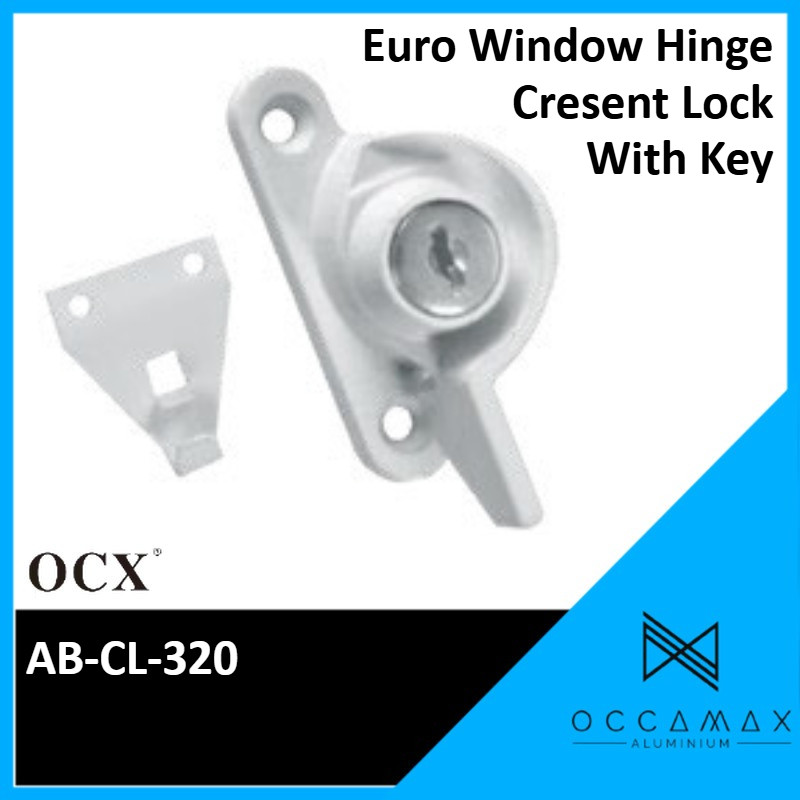 OCX 320 Sliding your Window Crescent Lock With Key AB-CL-320 Kunci ...