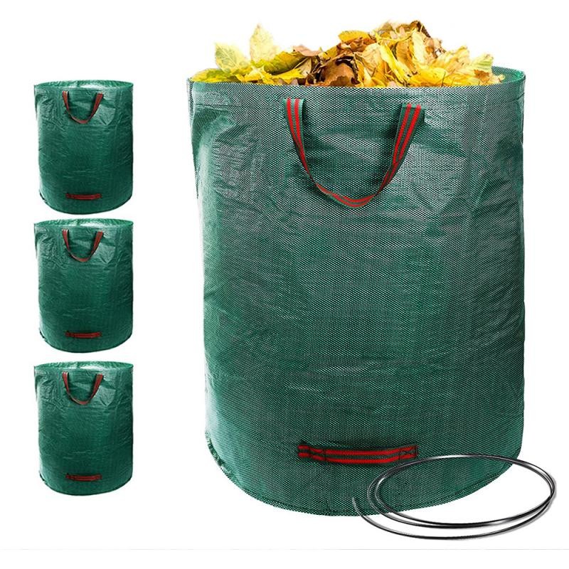 120L Garden Leaf Waste Can Reusable Leaf Sack Garden Yard Compost Bag ...