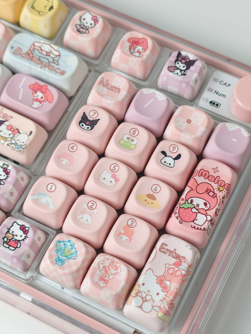 Sanrio Family Keycaps MOA Profile 130 Keys PBT Dye Sublimation Aula F75 ...