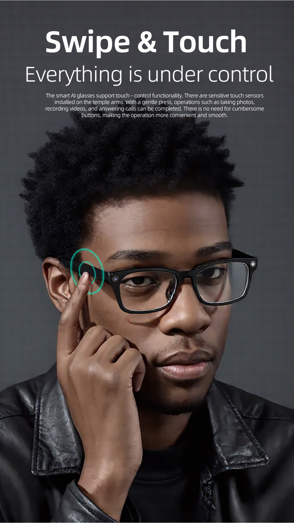 Smart AI Glasses 5MP HD Camera WiFi/Bluetooth ChatGPT AI Voice ...