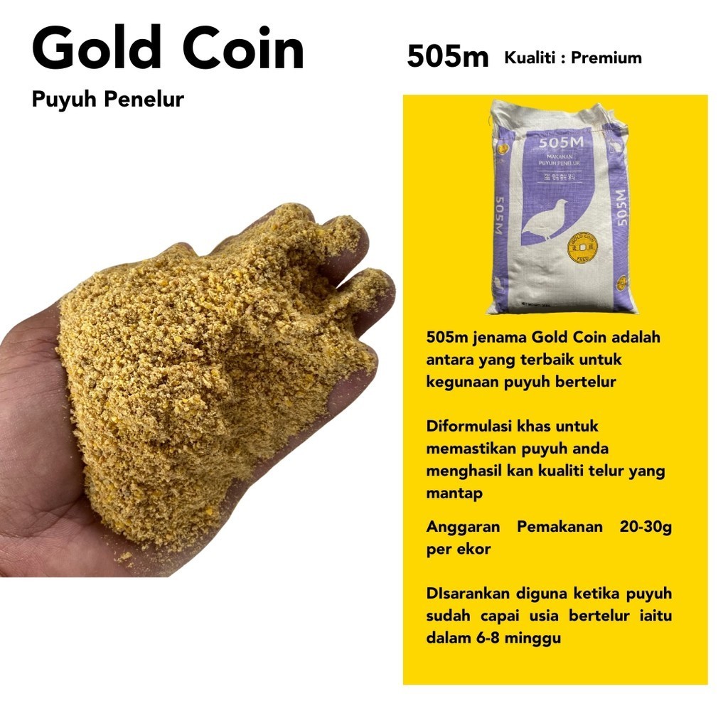 [1KG][REPACK] Makanan Penelur Ayam Burung Puyuh Dedak Penelur Gold Coin ...