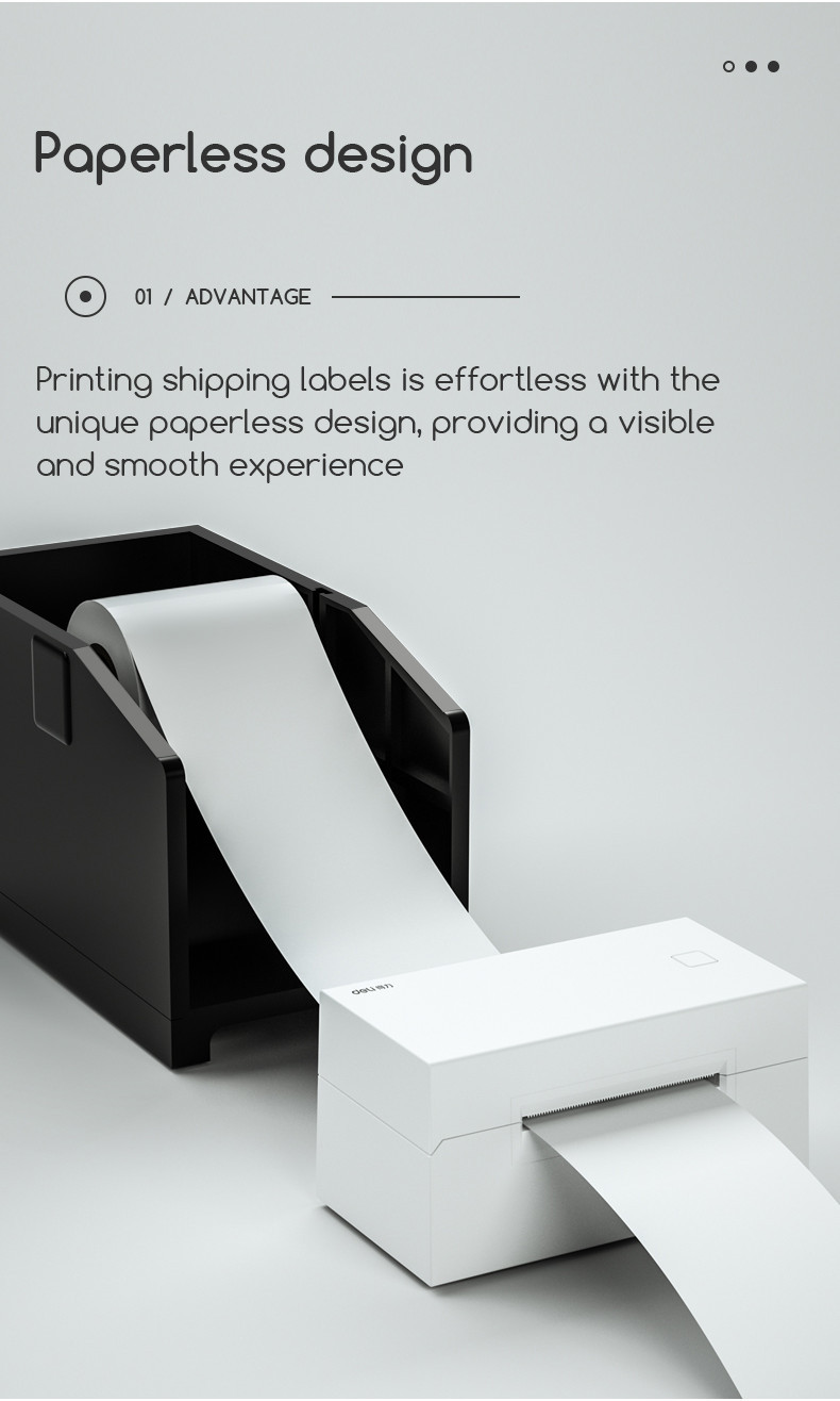 Deli USB Wireless Bluetooth Thermal Label Printer (80mm) Waybill AWB ...