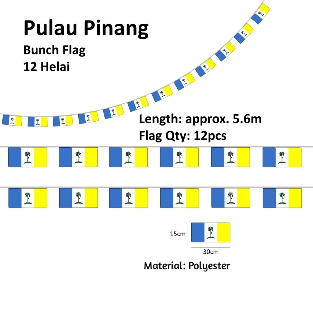 Malaysia Bunch Flag All States Bunch Flag Bendera Kecil Malaysia ...