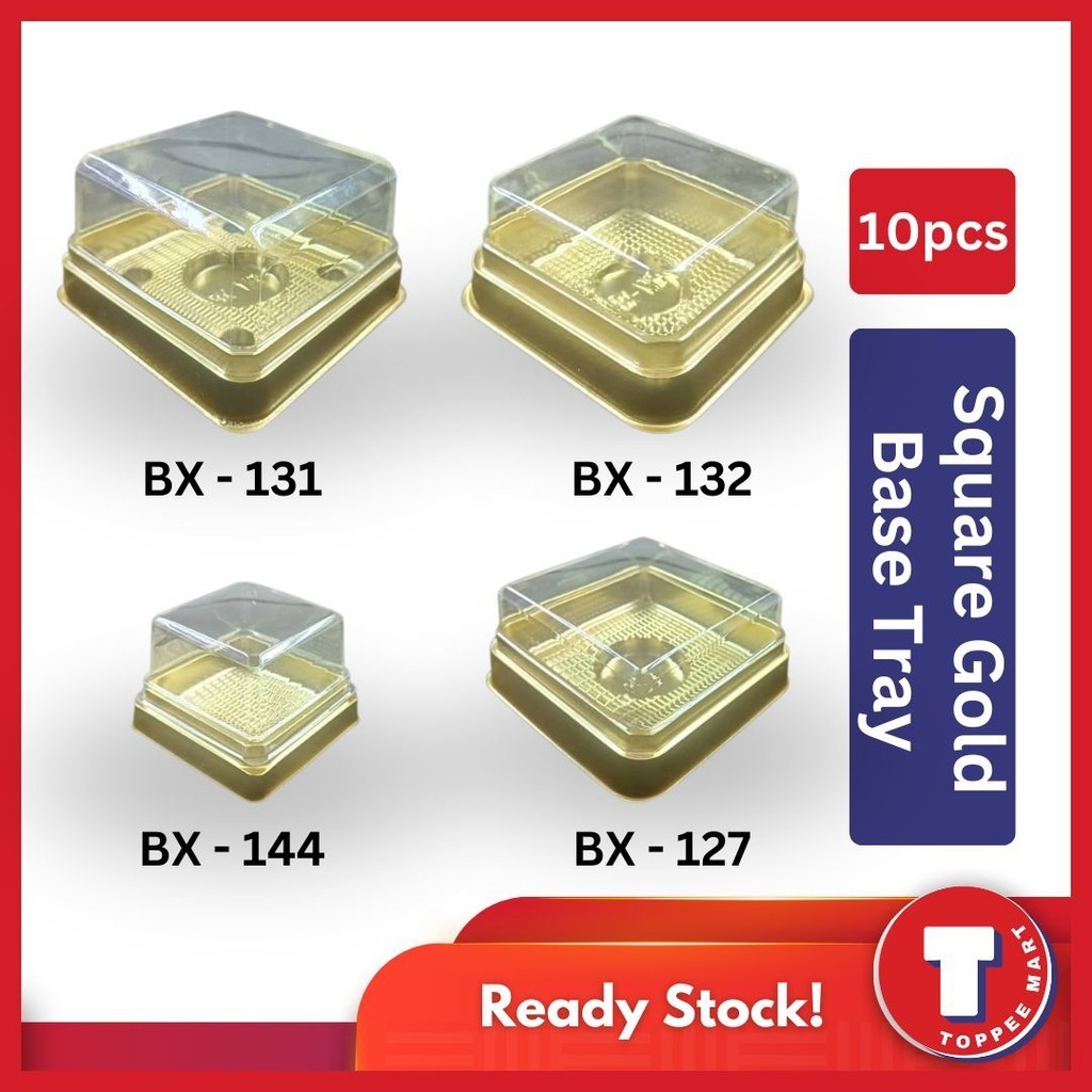BX-127, BX-131, BX-132, BX-144 (BENXON) MOONCAKE / Door Gift TRAY (GOLD BASE) 月饼带盖盒子 1粒装 (10pcs ...
