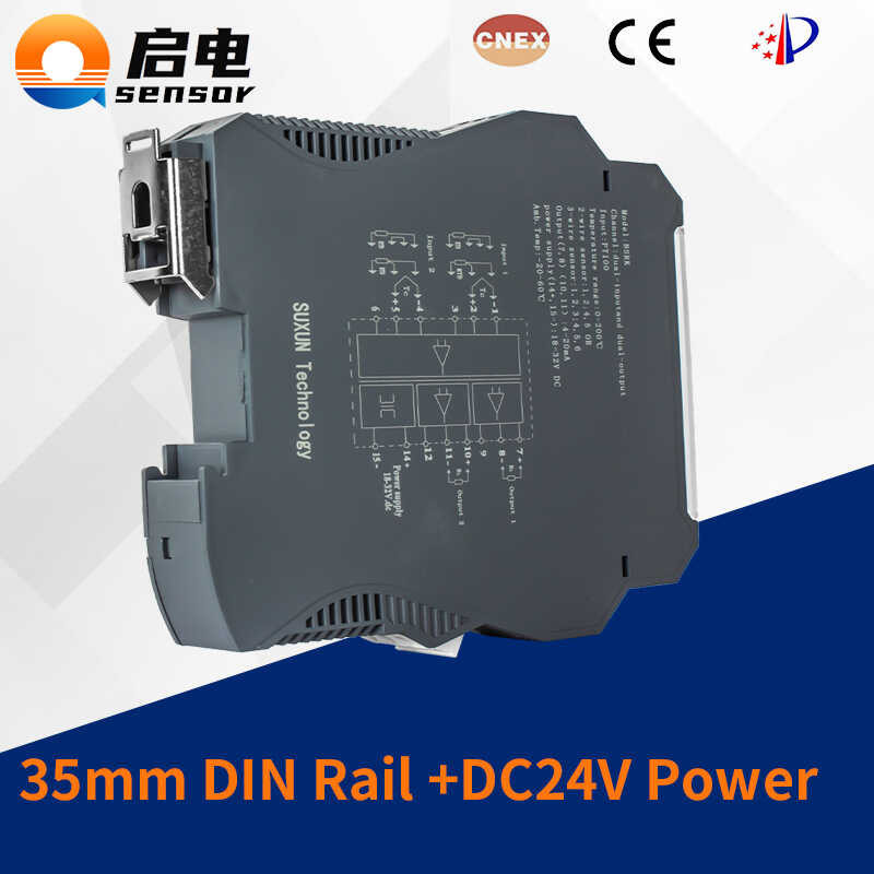 Din Rail Thermocouple Temperature Signal Isolation RTD Converter Transmitter Pt100 Sa 4-20 Ma 0 ...