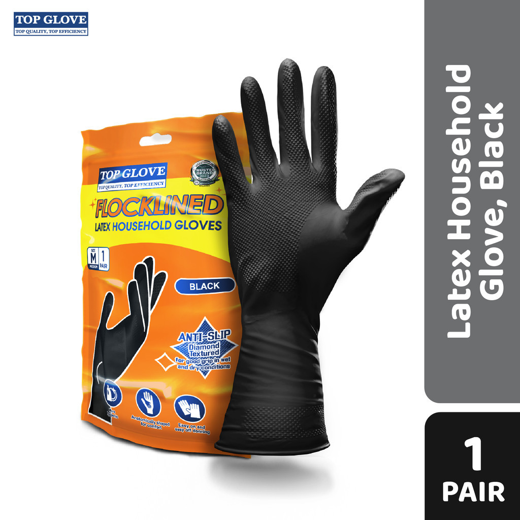 Top Glove Reusable Latex Household Glove for Dishwashing/ Multipurpose ...