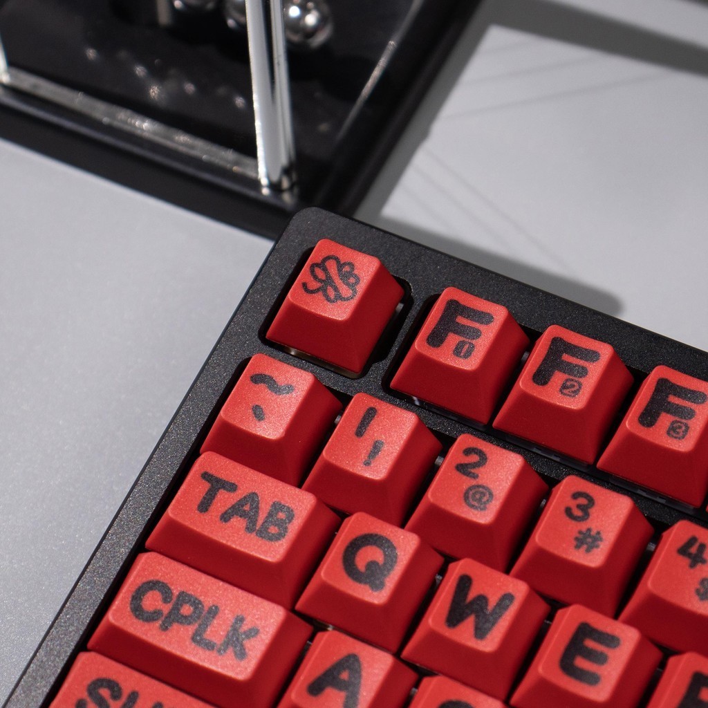Animal Party Red Keycaps Big Font thickness 1.7mm PBT Cherry profile ...