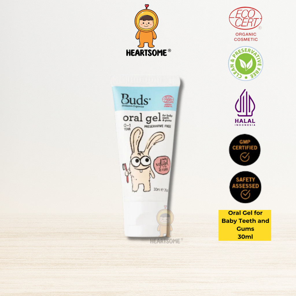 BUDS ORAL GEL FOR BABY TEETH & GUMS [30ML][BUDS ORGANIC][HEARTSOME ...