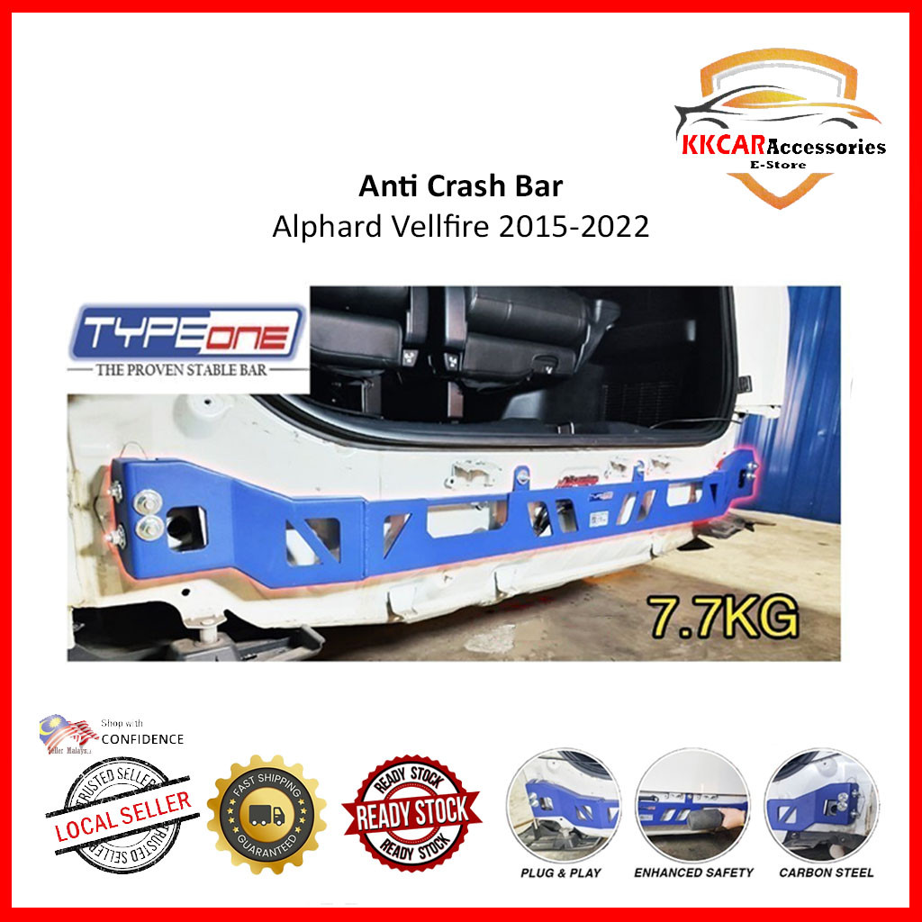 Typeone Toyota Alphard Vellfire Rear Bumper Anti Crash Bar AGH30 2015 ...