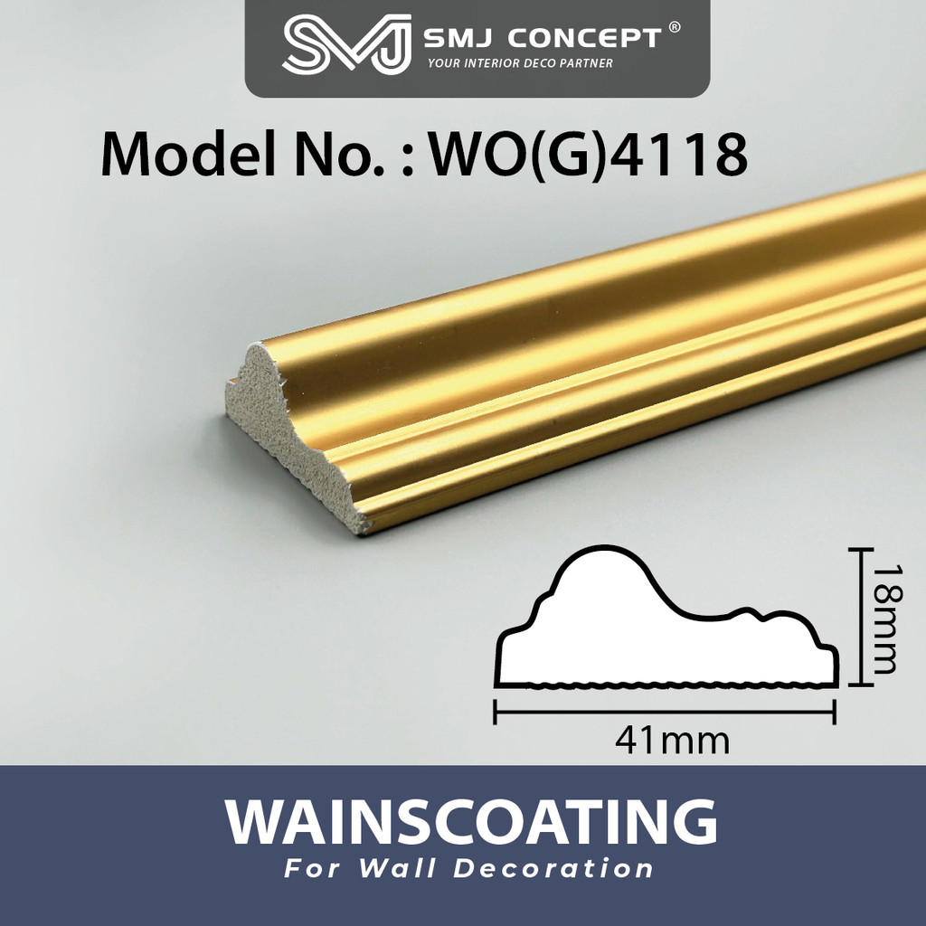 SMJ CONCEPT® Wainscoting Gold Series (WG) | High-Density Wall Moulding ...