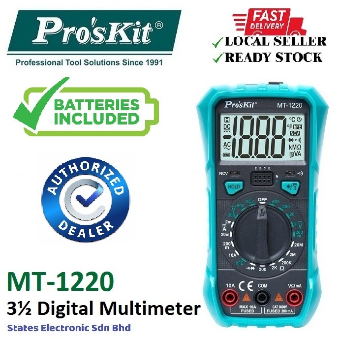 Pro'sKit MT-1220 3½ Digital Multimeter | Shopee Malaysia