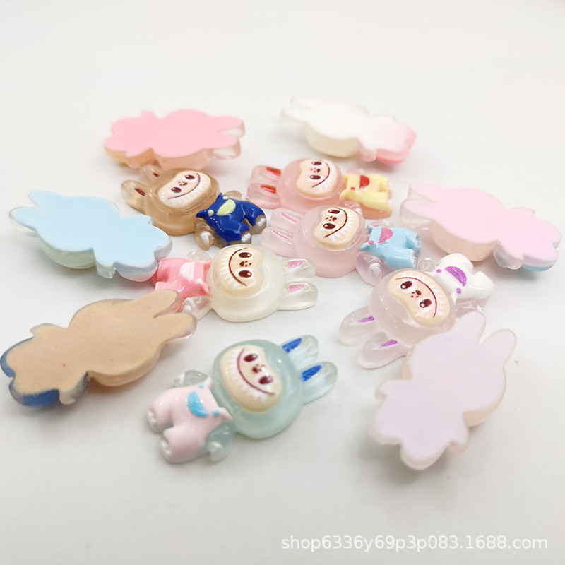 Luminous jibits for Crocks Labubu Croc Jibitz Pink croc Charm ...