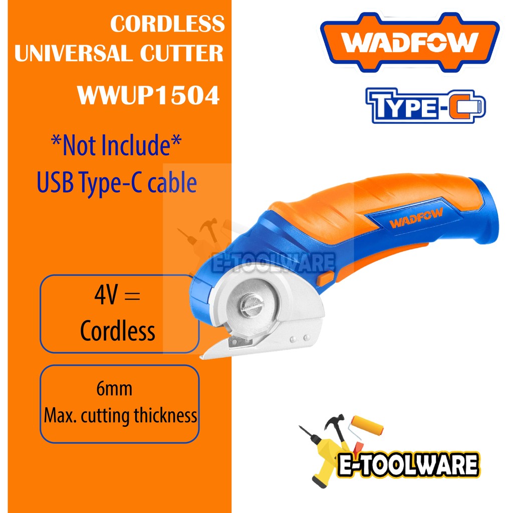 Wadfow Cordless Universal Cutter Cutting Thickness 6mm 4V Type-C ...
