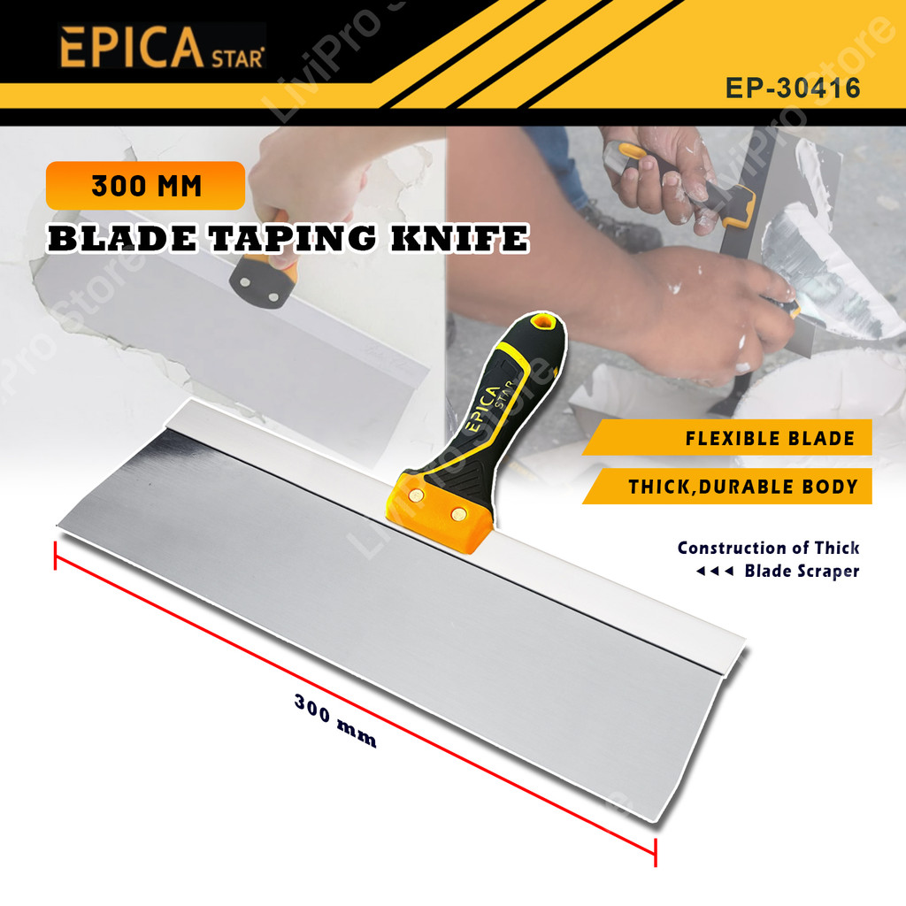 EPICA STAR Blade Taping Knife EP30416 12" Putty Scrapper Skim Coat ...