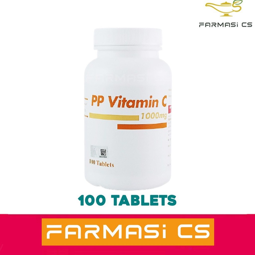 PP Vitamin C 1000mg 100 Tablets EXP:03/2026 [ Vit Farmasi CS ] | Shopee ...