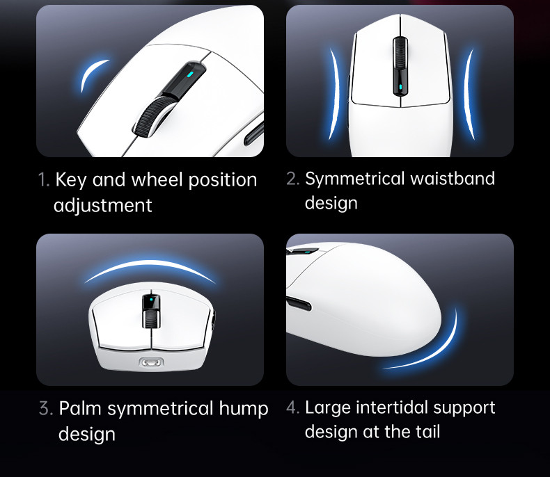 Attack Shark G3 Pro Wireless Gaming Mouse Tri-mode Paw3311 25000DPI ...