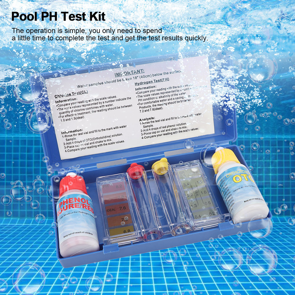 PH Chlorine Water Test Kit Quality Test Kit Swimming Pool Test Kit ...