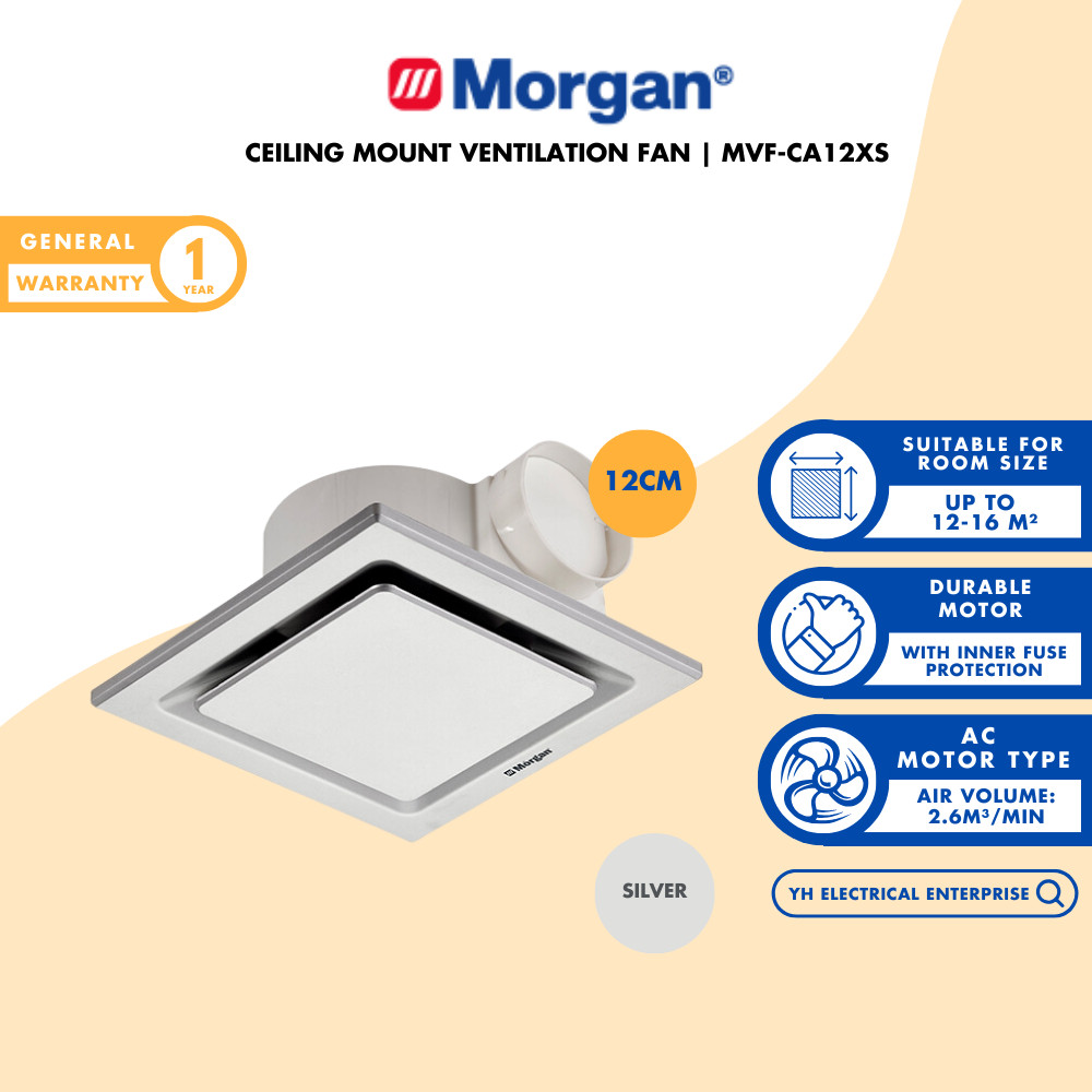Morgan 120mm Ceiling Mount Ventilation Fan Exhaust Fan MVF-CA12XS ...