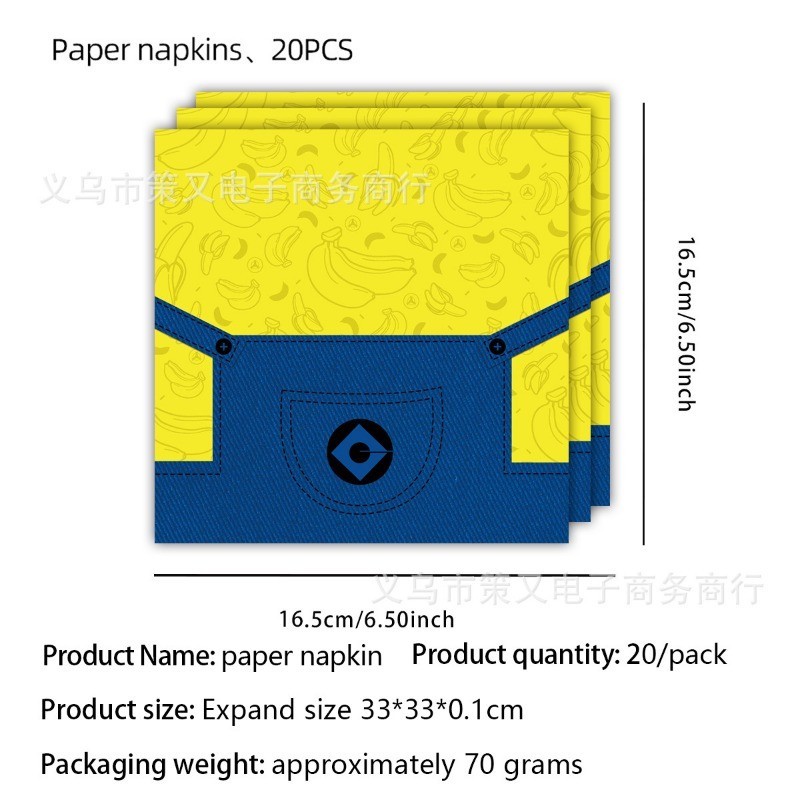 New Cute Minions Cartoon Theme Party Tableware Despicable Me Anime ...