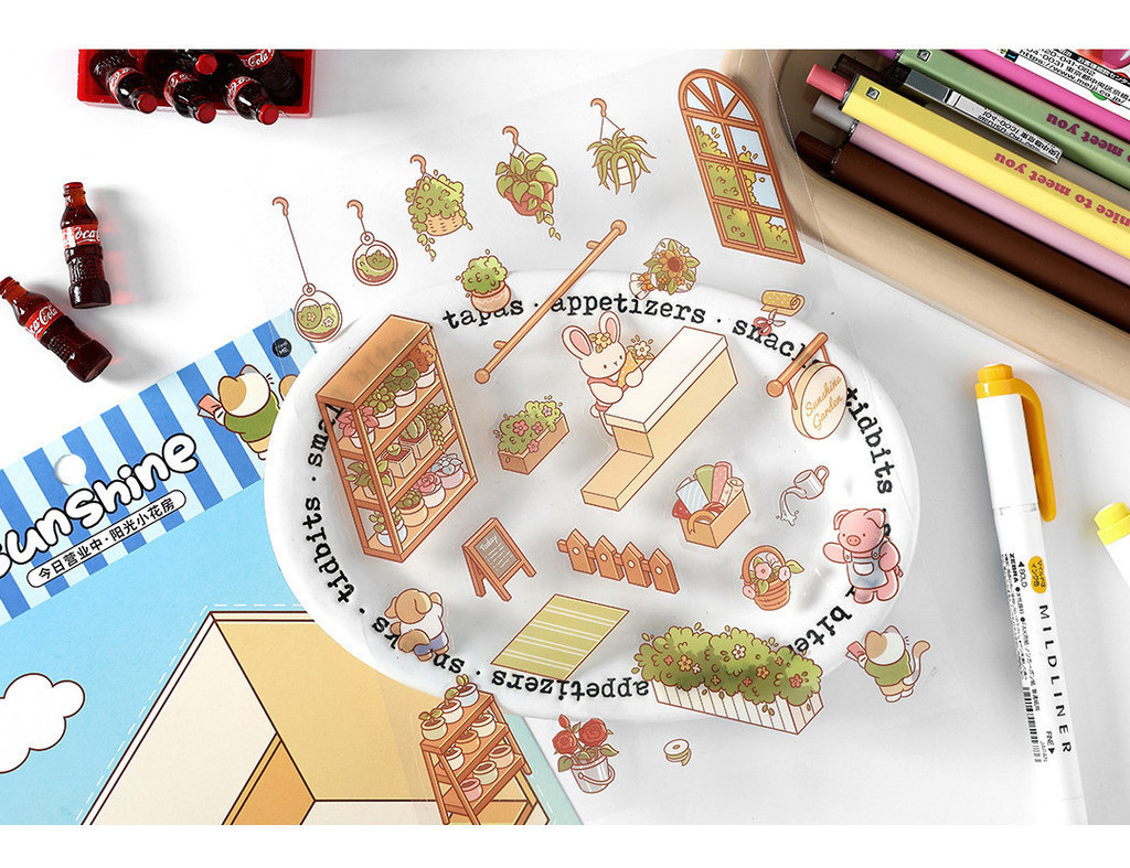 Idako 3D Stickers Miniature Ready Stock [Today Opening Series] PET ...