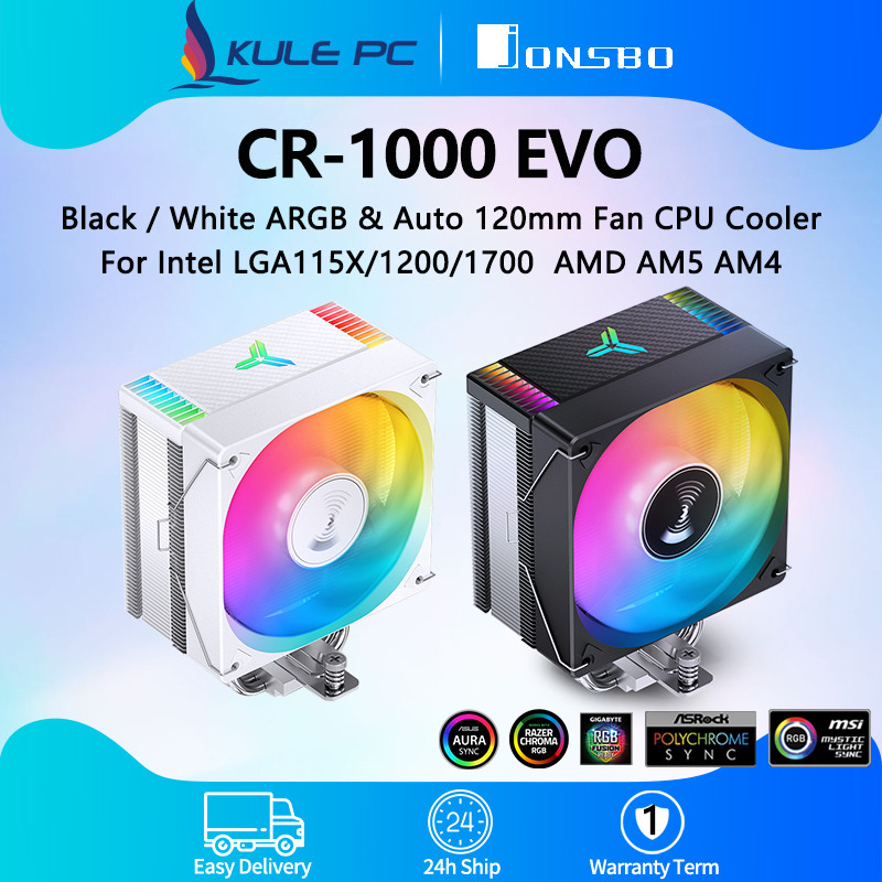 Jonsbo CR1000 EVO ARGB White Black Color LED CR-1000 EVO CPU Air Cooler ...