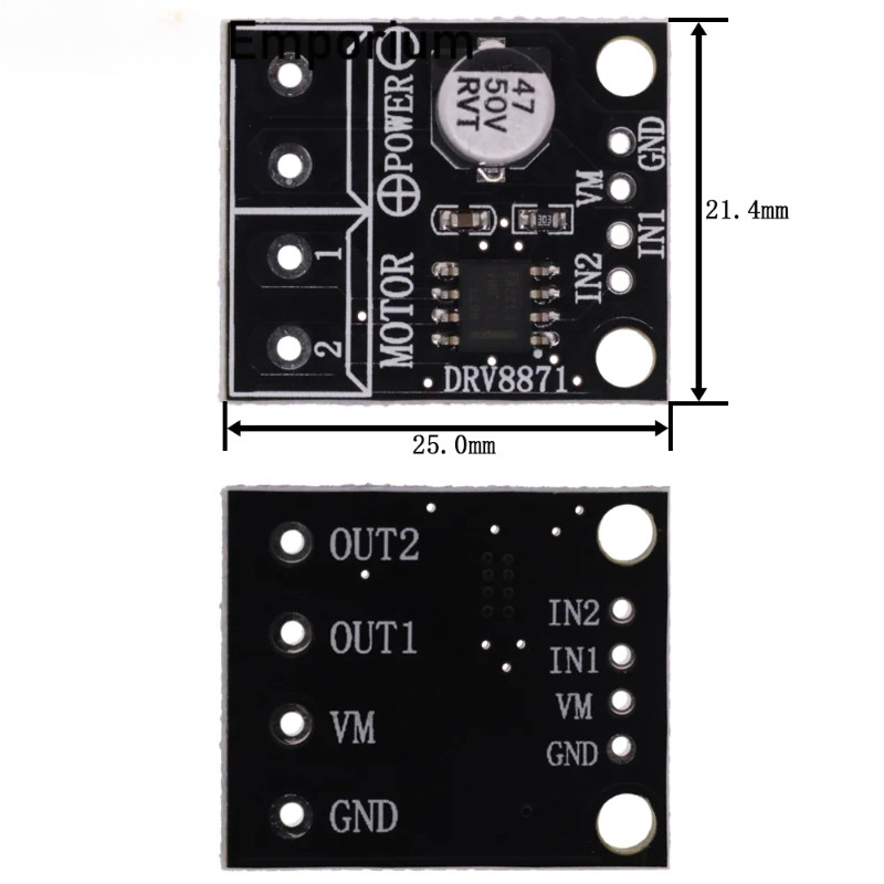 DRV8871 H-Bridge Brushed DC Motor Driver Breakout Board For Arduino PWM Control 3.6A Max ...
