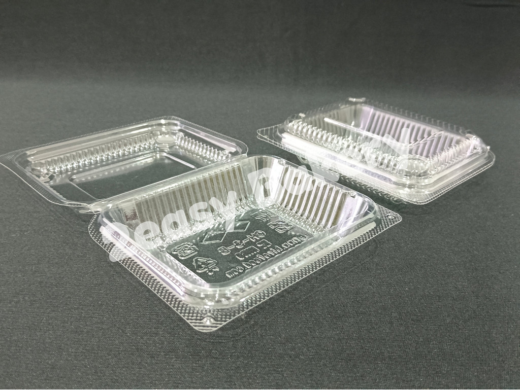 HIRO OPS CH3B Kuih Container with Lock (50pcs±) / Plastic Clear Bakery ...
