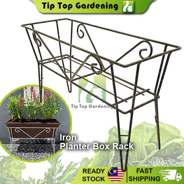 Rak Pasu Bunga Besi / Flower Rack Iron Planter Box Rack Flower Pot ...