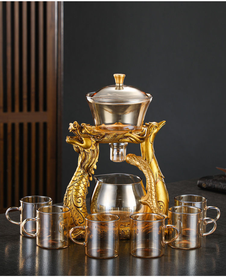 Chinese Tea Set Office Automatic Tea Set Magnetic Tea Set Glass Teapot ...
