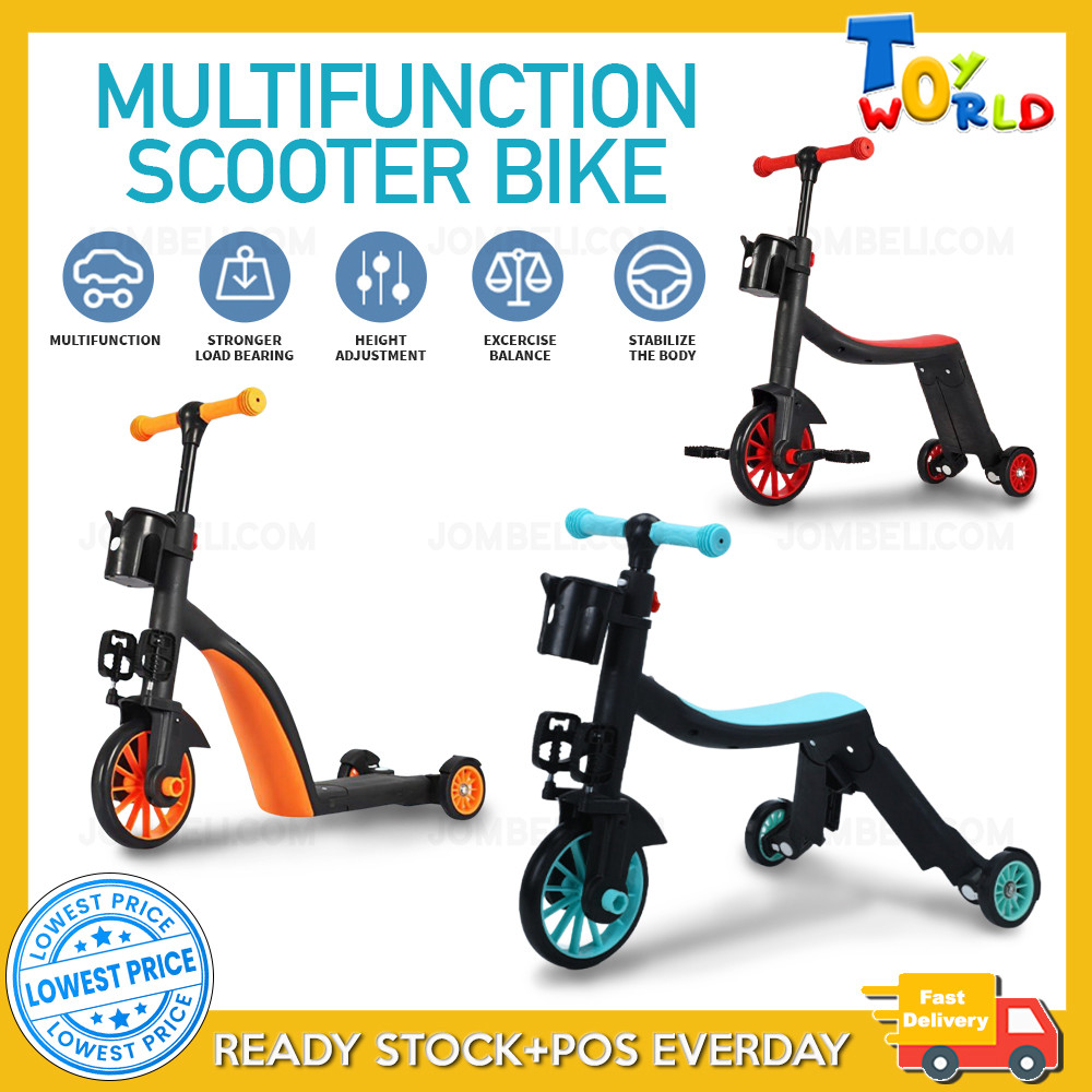 Tricycle Baby Bike Children Balance Car Skuter roda tiga 3 Basikal ...