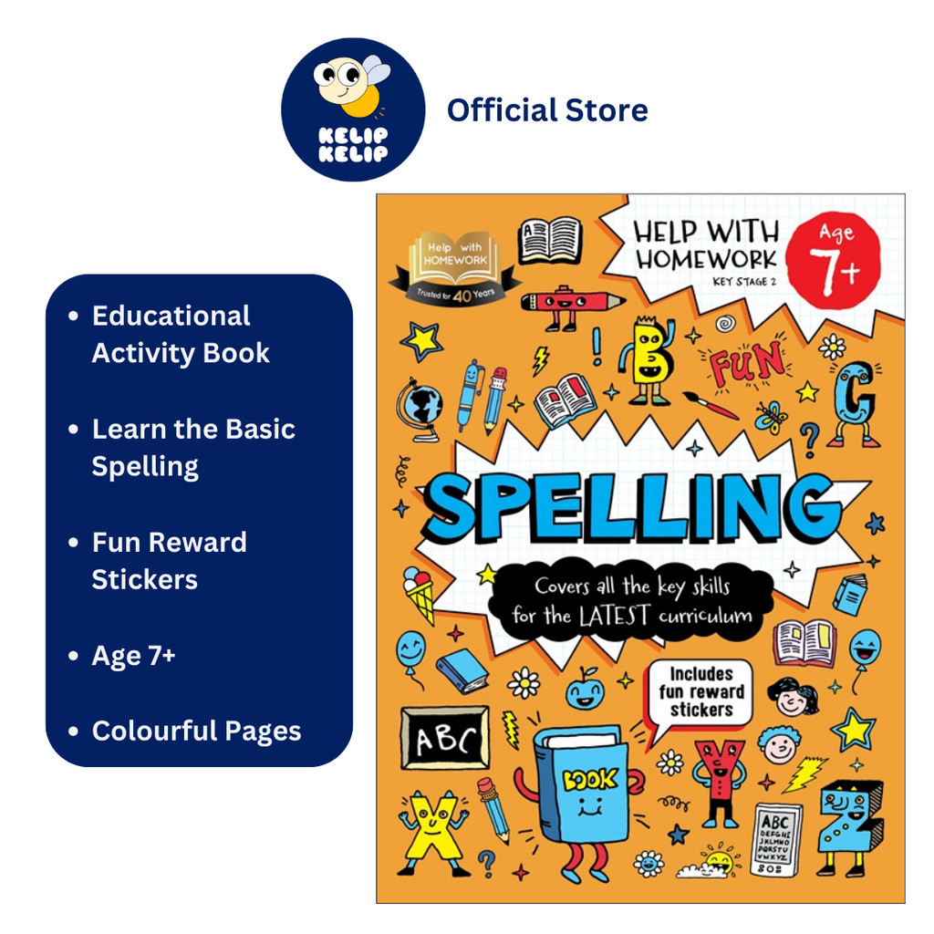 Spelling Educational Workbook for Kids (Age 7+) To Learn about ...