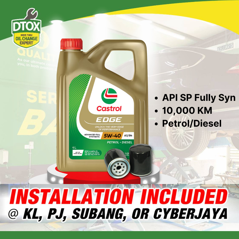 [Installation Provided] Castrol EDGE 4L 5W-40 Fully Synthetic Car ...
