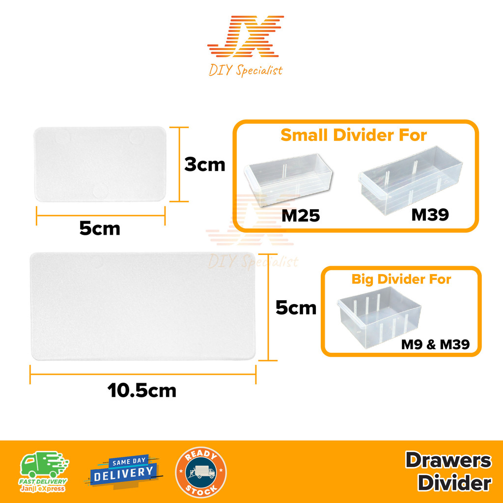 Divider Pieces Partition Multi-Uses Cabinet Spare Part Drawer Storage ...