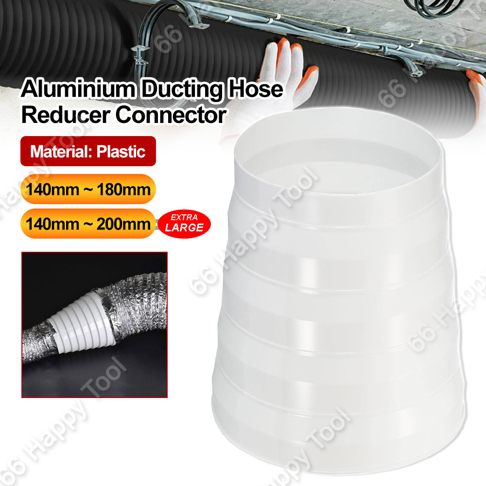140mm to 200mm Aluminum Ducting Pipe Reducer Connector for Duct Hose 5 ...