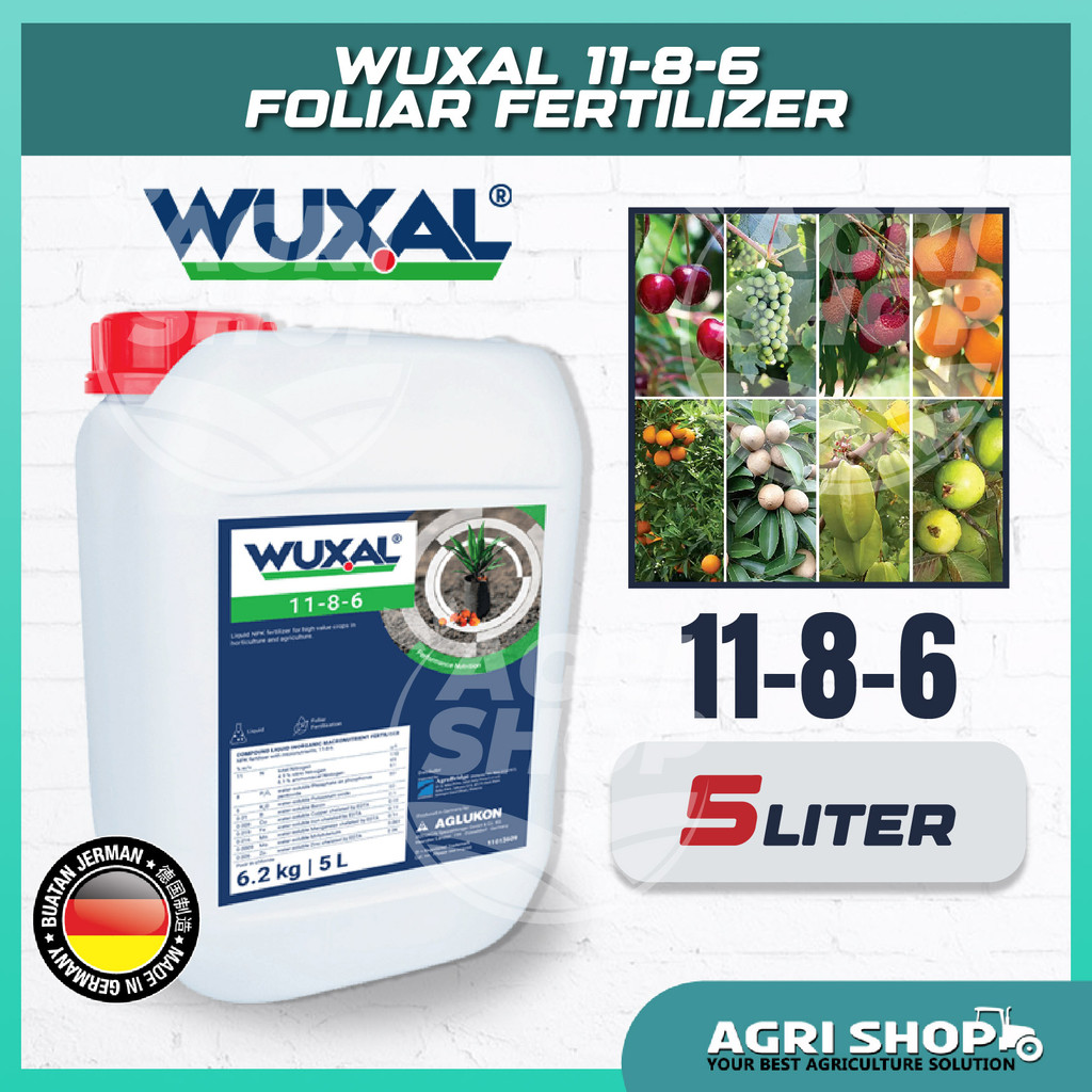 Agrishop Agrobridge WUXAL 5L NPK 11-8-6 Foliar Fertilizer | 5 Liter | Baja Larutan Air Serap ...