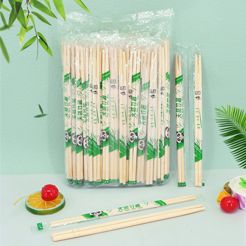 40pcs Disposable Bamboo Chopstick Takeaway Packaging Cutlery Penyepit ...